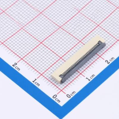 China FPC Connector Bottom Connection Flip Cover Type 05mm Pitch Large Solder Tabs JUSHUO AFD01-S37FCC-00 for sale