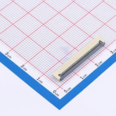 China 0.5mm Pitch Flip Cover Connector JUSHUO AFD01-S49FCC-00 Featuring Type D Large Solder Tab for PC Board for sale