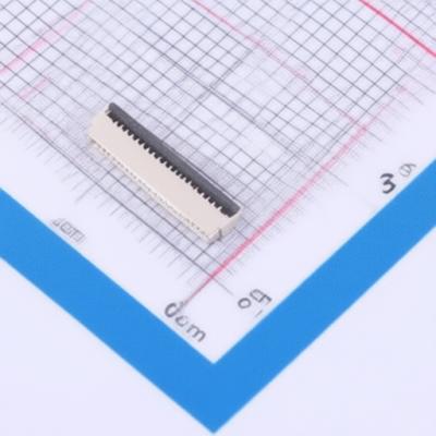 China ZIF FPC Connector JUSHUO AFH34-S20FIA-1H SMT 0.5mm Pitch Front Insert Back Flip Mechanism for sale