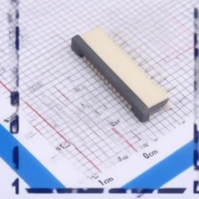 China Straight insertion FPC connector 1.0mm pitch dual row locking pull tabs positive foot JUSHUO AFA22-S12HCC-00 for sale