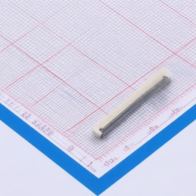 China Bottom Connection FPC Connector JUSHUO AFD01-S52FCC-00 Flip Top 0.5mm Pitch with Large Solder Tabs for sale