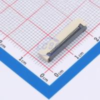 China Flip Cover Bottom Contact FPC Connector 0.5mm Pitch Large Solder Tabs JUSHUO AFD01-S29FCC-00 Series for sale