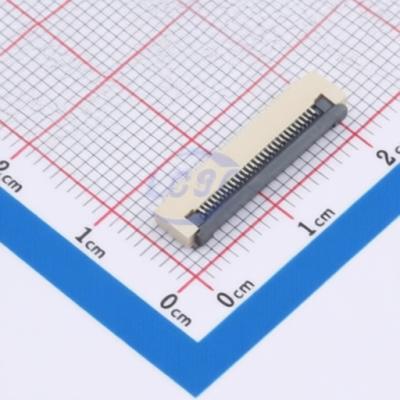China Flip Cover Bottom Contact FPC Connector 0.5mm Pitch Large Solder Tabs JUSHUO AFD01-S29FCC-00 Series for sale