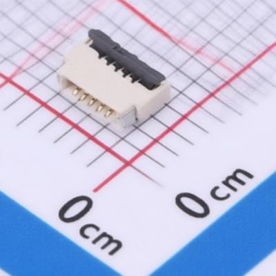 China JUSHUO AFH34 S05FIA 1H 0.5mm Pitch FPC Connector Featuring ZIF Front Insertion Back Flipping Actuator for sale