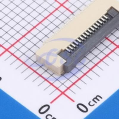 China Flip Type Bottom Connection Connector JUSHUO AFD01-S15FCC-00 0.5mm Pitch with D Type Large Solder Tab for sale