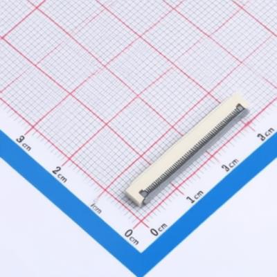 China 0.5mm Pitch Flip Type Connector H2.0 Height Type D Large Solder Tab JUSHUO AFD01 S52FCA 00 for FPC for sale