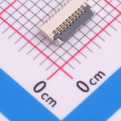 China Right Angle SMT Type FPC Connector 0.5mm Pitch JUSHUO AFH05-S09FIA-1H with Copper Alloy Leg Material for sale