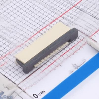 China Flexible printed circuit connector double row 1.0mm pitch straight insertion with locking pull tab JUSHUO AFA22-S10HCC-00 for sale