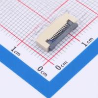 China 0.5mm Pitch Flip Cover FPC Connector JUSHUO AFD01-S13FCC-00 with Bottom Contact and Large Solder Tabs for sale
