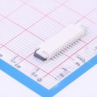 China 16 pin 0.5mm pitch FPC FFC connector JUSHUO AFA07 S16ECC 00 with tin plated phosphor bronze contacts for sale