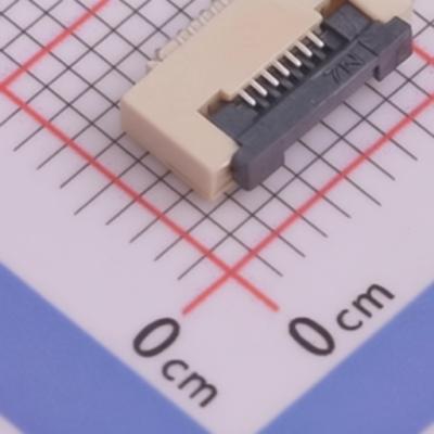 China Bottom Connection Flip Type Connector 0.5mm Pitch Large Solder Tabs JUSHUO AFD01-S07FCA-00 for Cable and PC Board Layout for sale