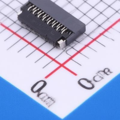 China Durable 0.3mm pitch FPC connector JUSHUO AFH26-S15FIA-1H right angle SMT type with gold flash plating for sale