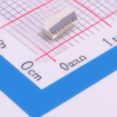 China Compact low profile FPC connector JUSHUO AFH34-S07FIA-1H with 0.5mm pitch and ZIF actuator mechanism for sale