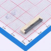 China Flip Cover Type FPC Connector 0.5mm Pitch JUSHUO AFD01-S30FCC-00 with Bottom Contact Large Solder Tabs for sale