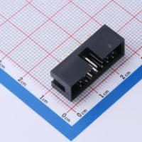 China PH2.54 180 Degree Straight Connector Black Color Gold Flash Plating PBT Insulator Kinghelm KH-2.54PH180-2X7P-L8.9 for sale