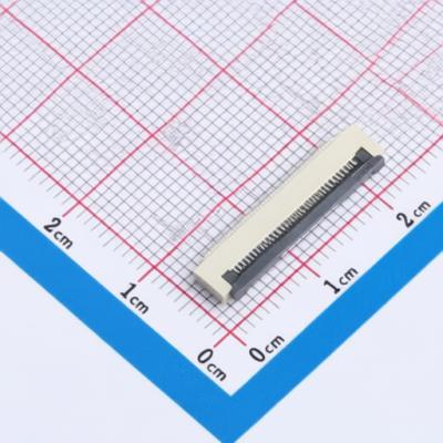 China Flip Cover FPC Connector Bottom Contact Large Solder Tab 0.5mm Pitch JUSHUO AFD01-S33FCA-00 Component for sale
