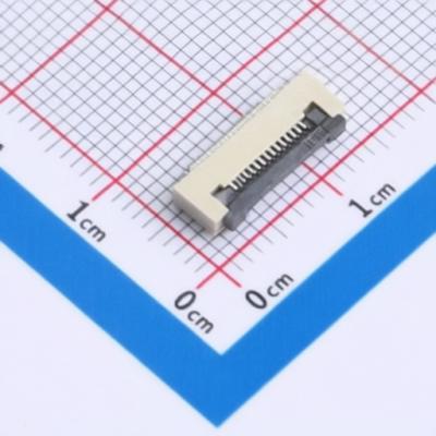 China Flip Type Connector 0.5mm Pitch H2.0 Height Featuring Large Solder Tab JUSHUO AFD01-S15FCA-00 for Electronic Assembly for sale