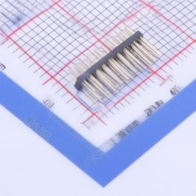 China Single Row Dual Row Pin Header Kinghelm KH-1.27PH180-2X10P-L7.2 PCB Connector with Brass Contacts for sale