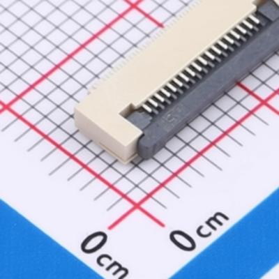 China flip type connector JUSHUO AFD01 S18FCC 00 featuring Type D large solder tab and 0.5mm pitch spacing for sale