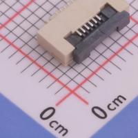 China 0.5mm Pitch Flip Type FPC Connector with Large Solder Tab JUSHUO AFD01-S06FCA-00 H2.0 Height for sale