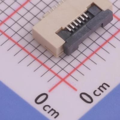 China 0.5mm Pitch Flip Type FPC Connector with Large Solder Tab JUSHUO AFD01-S06FCA-00 H2.0 Height for sale