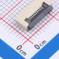 China Large Solder Tabs Bottom Connection FPC Connector Flip Cover 0.5mm Pitch JUSHUO AFD01-S10FCC-00 Electronic Part for sale