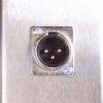 China Single XLR Male Connector Wall Plate Telecom Modular Panel 20 Gauge Stainless Steel L-com WPXLRM-1 with Mounting Hardware for sale