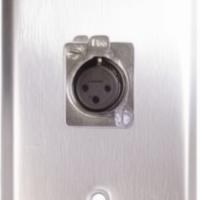 China Single XLR Female Connector Wall Plate Telecom Modular Projection L-com WPXLRF-1 with Mounting Hardware for sale