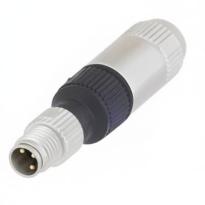 China IP67 Rated M8 Male Straight 3 Pole Connector L-com M8FT3M Suitable for Telecom Modular Applications for sale