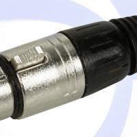 China Black strain relief XLR 3 pin female connector L com CON XLR F designed for secure audio connections for sale