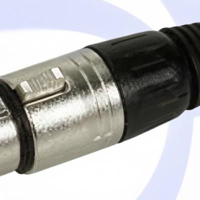 China Black strain relief XLR 3 pin female connector L com CON XLR F designed for secure audio connections for sale