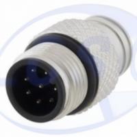 China industrial M12 8 pin A code male connector L com M128AM MLD with silicone O ring and UL94 V0 housing for sale