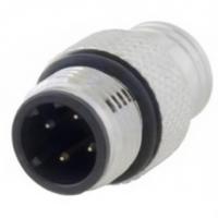 China 4 pin D code male connector L-com M124DM-MLD with epoxy glue molding and UL 94V 0 flammability rating for sale