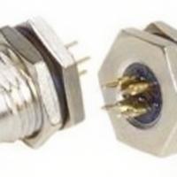 China M12 4 Pin PCB Mount Female Connector L-com CON-M124PCBF with Nylon GF Housing and EPDM Sealing O Ring for sale