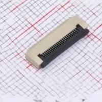 China FPC Connector Bottom Connection Large Solder Tabs Flip Cover 0.5mm Pitch JUSHUO AFD01-S25FCA-00 Connector for sale