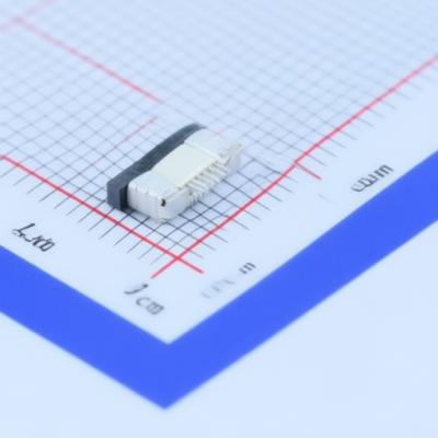 China FPC ZIF Right Angle SMT Connector 05mm Pitch 20mm Height JUSHUO AFC07-S06ECC-00 Upper Type Connector for sale