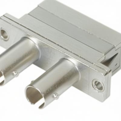 China Metal SC ST Duplex Fiber Optic Adapter with Ceramic Sleeve and Stainless Steel Clips L com FOA 006MA for sale