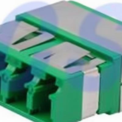China green fiber optic shutter vertical spring LC LC quad coupler translucent interior L-com FOA-818-GRN high density for sale