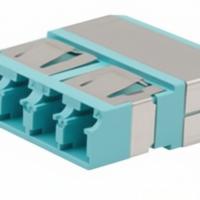 China Vertical spring fiber optic coupler L-com FOA-818-AQU high density LC LC quad translucent interior type for sale