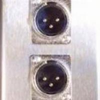 China Dual XLR Male Wall Plate L-com WPXLRM-2 20 Gauge Stainless Steel Panel with Mounting Hardware Included for sale