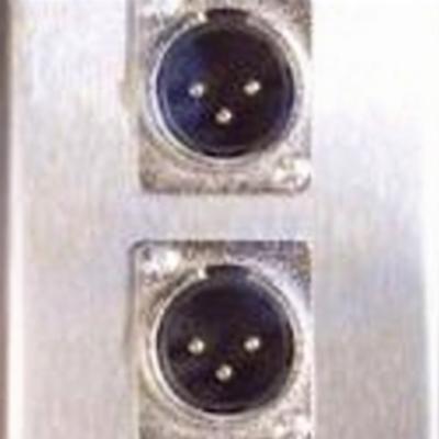 China Dual XLR Male Wall Plate L-com WPXLRM-2 20 Gauge Stainless Steel Panel with Mounting Hardware Included for sale