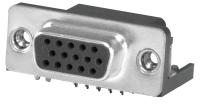 China Right Angle PCB Mount High Density D Subminiature Socket Connector Kycon K61X E15S N30VESA Blue PBT for sale
