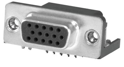 China Right Angle PCB Mount High Density D Subminiature Socket Connector Kycon K61X E15S N30VESA Blue PBT for sale