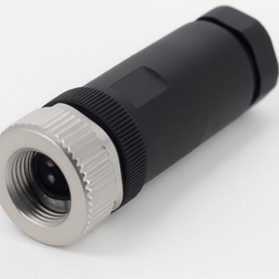 China Screw terminal M12 8 pin female A code connector with chemical resistant plastic housing L-com M12FT8AF for sale
