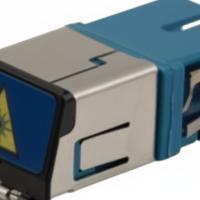 China Fiber optic SC SC simplex coupler blue external type side spring shutter no flange L com FOA 822 BLU for sale
