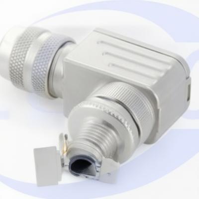 China Field Terminating M12 8 Pin Male Connector L-com M12FT8AM90S 90 Degree IP67 Protection for sale