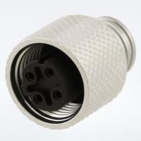 China Black Epoxy Glue Molded Industrial 4 Pin D Code Female Connector L-com M124DF-MLD with UL94V-0 Rating for sale