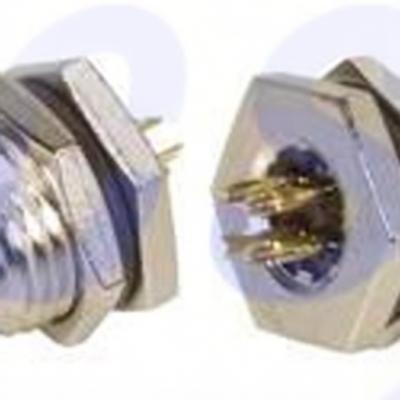China M12 4 Pin Solder Mount Female Connector L-com CON-M124SLDF Featuring Nylon GF Housing and Zinc Alloy for sale