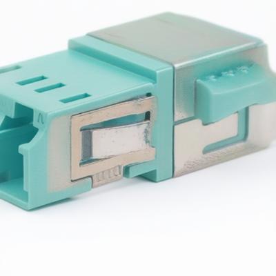 China Fiber optic coupler with LC LC duplex configuration L-com FOA-811-AQU side spring shutter compliant for sale