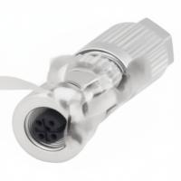 China M12 Female Connector Shielded IDC Cable Connection Rated 50V 4A L-com M12FT4AFS with IP67 Protection for sale